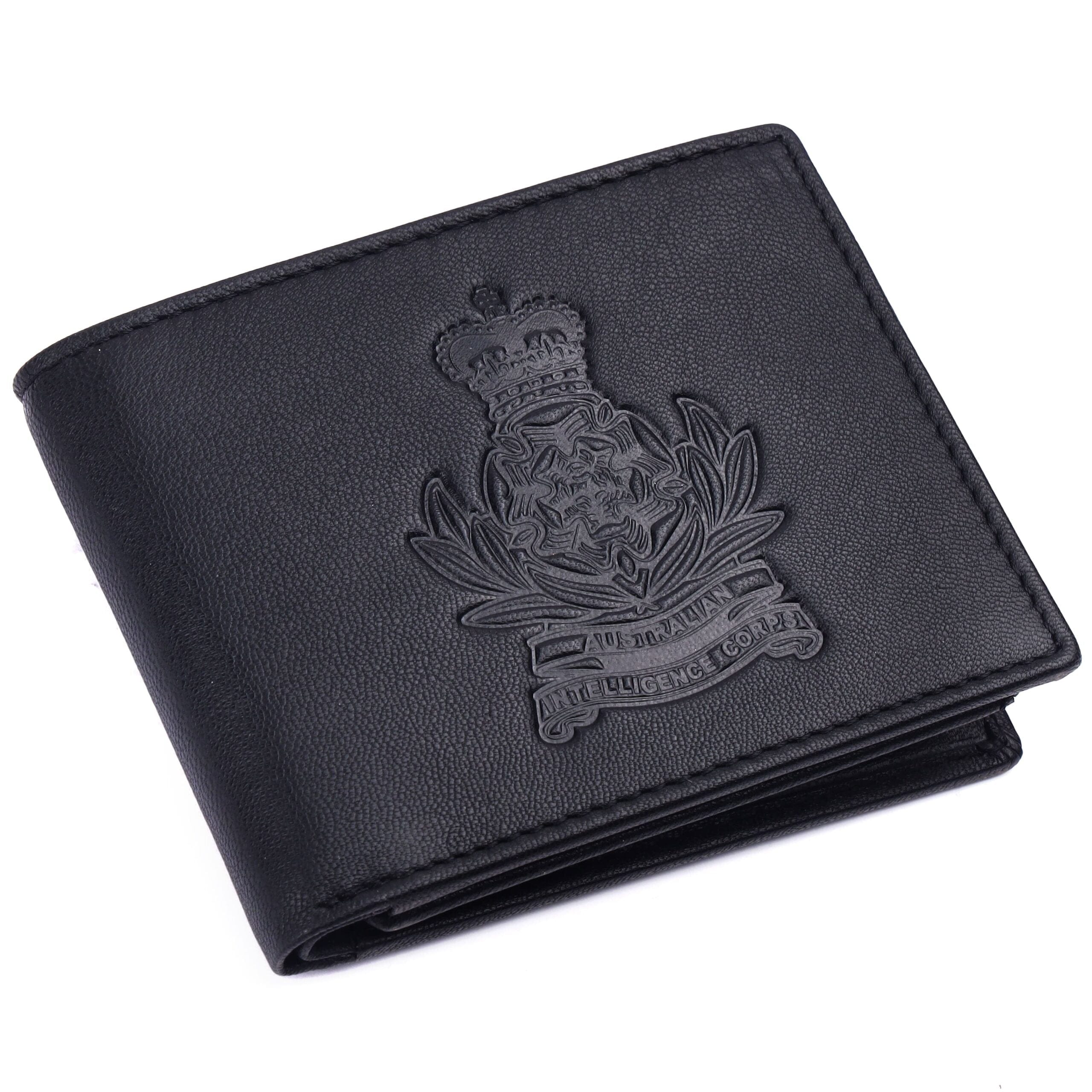Leather Embossed Wallet - Intel – Valhalla Tactical